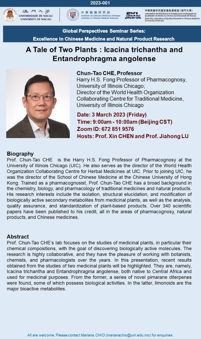 Global Perspectives Seminar Series: Excellence in Chinese Medicine and ...