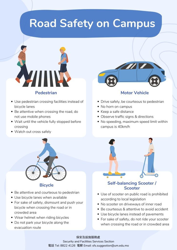 The Road Safety Promotion Week on Campus (2023/9/4 to 2023/9/8) – UM E ...