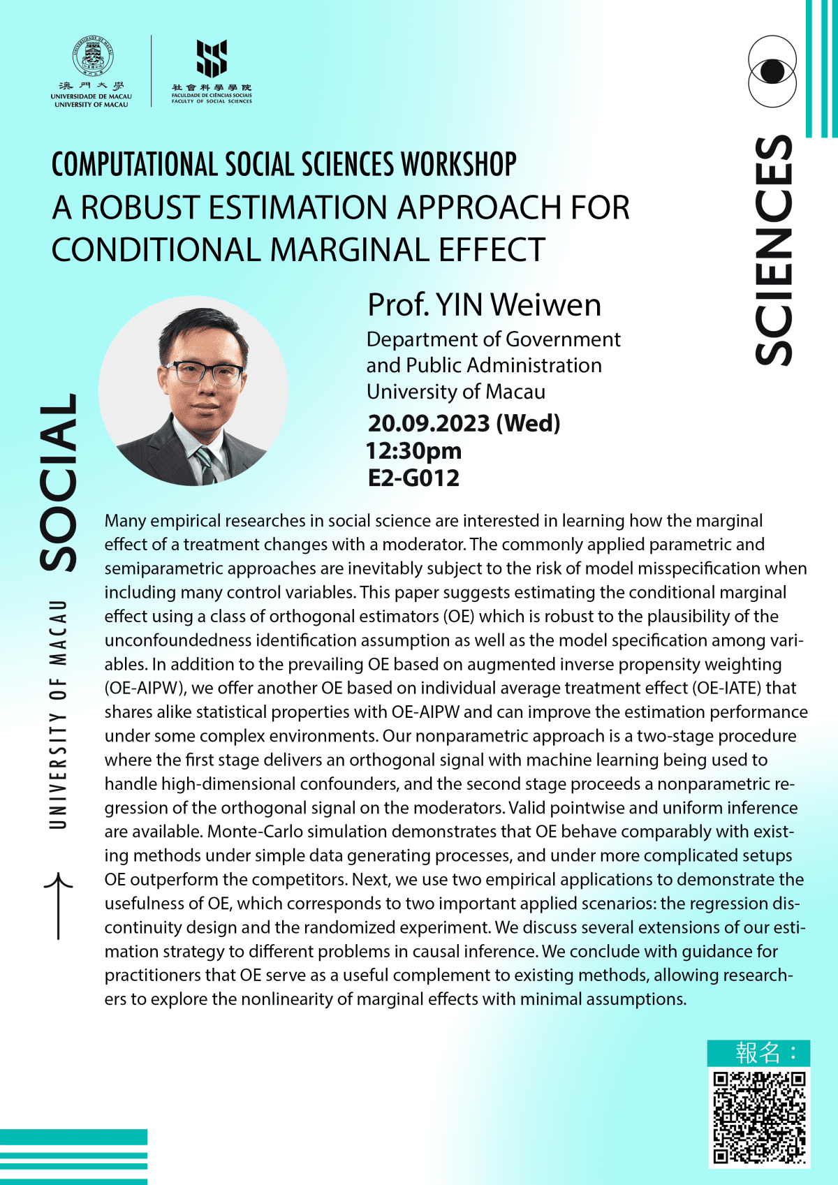 FSS Computational Social Sciences Workshop: “A Robust Estimation ...