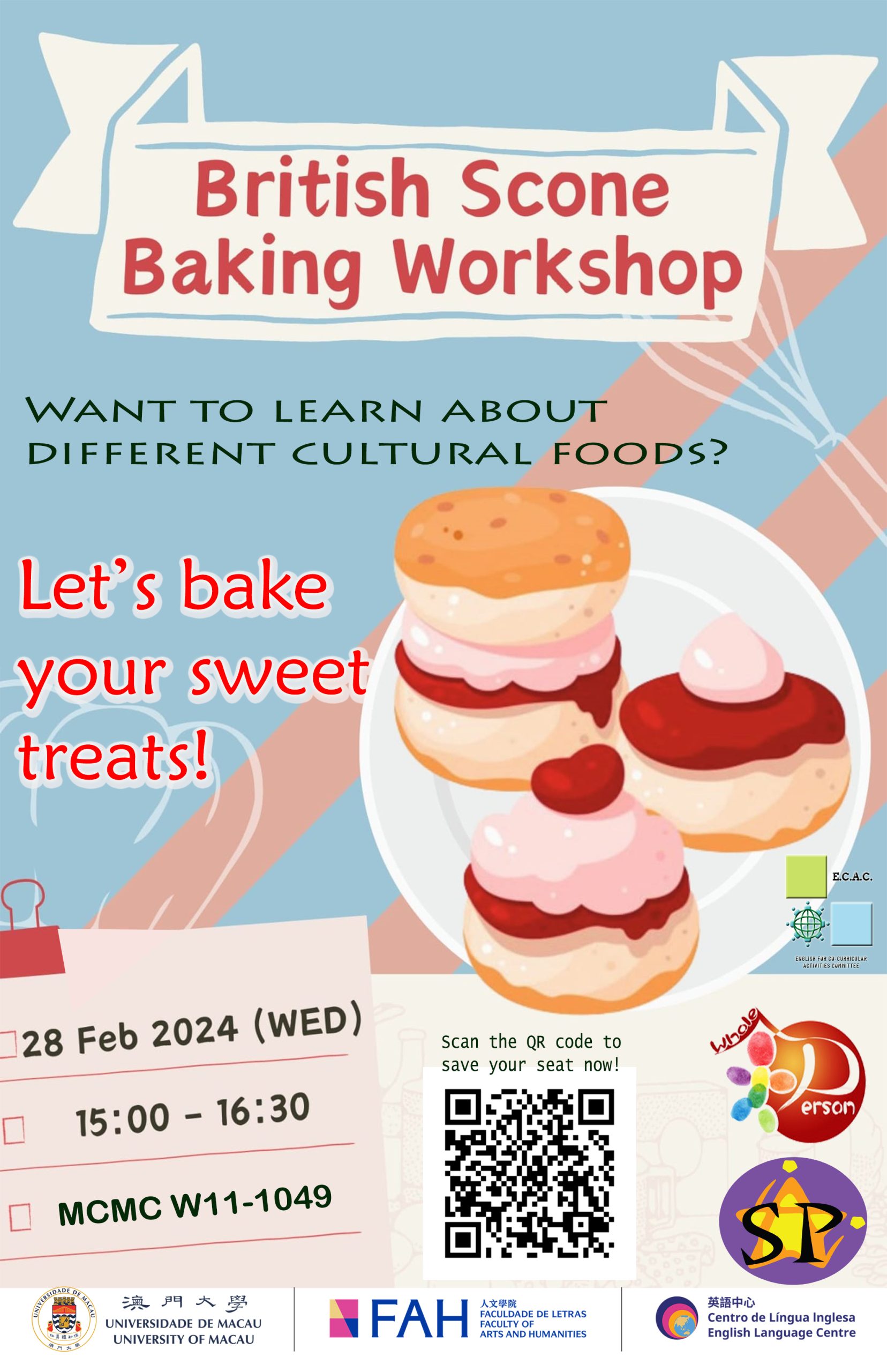【ELC-ECAC Invitation】”British Scone Baking Workshop” 28 Feb (Wed) , 15: ...