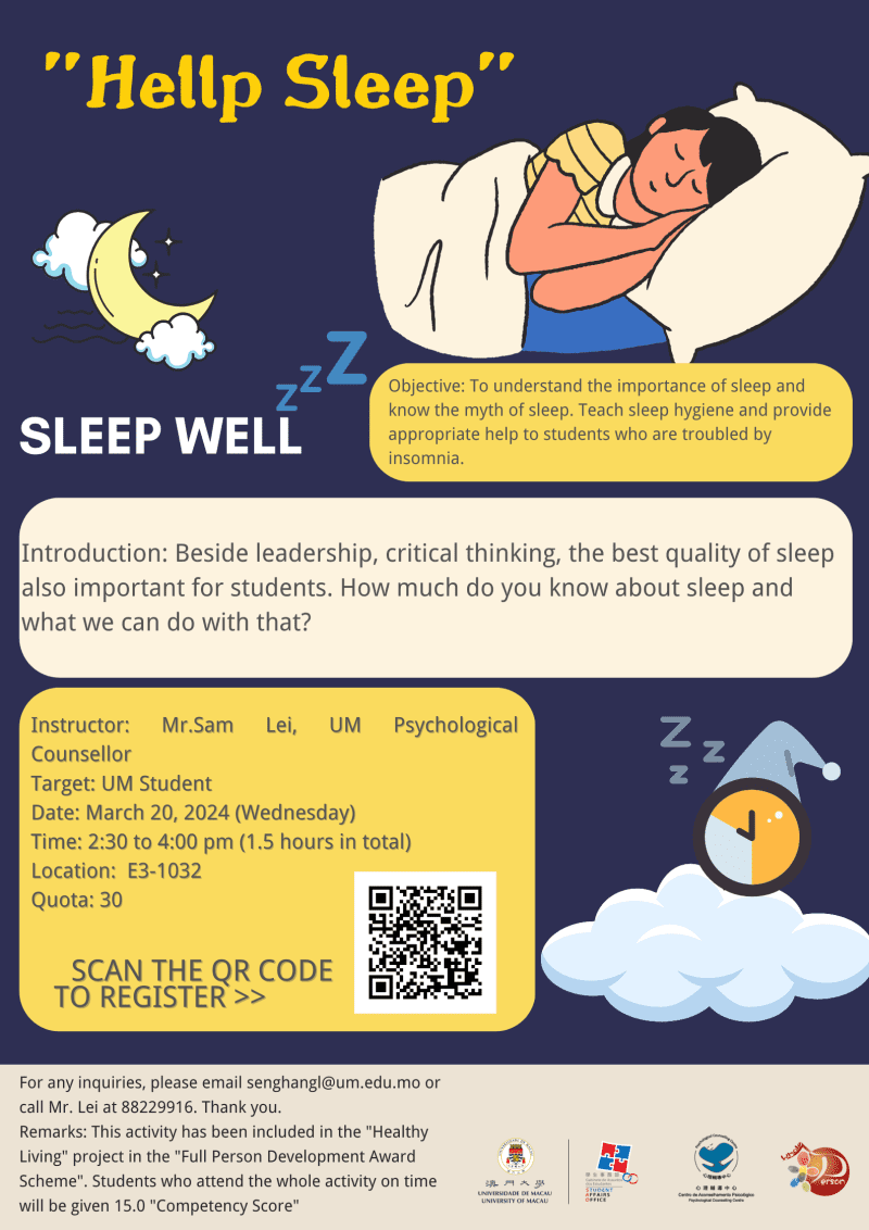 【Application】Sleep Mental Health workshop – “Three way to sleep well ...